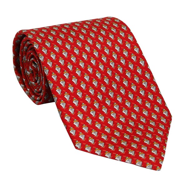 サルバトーレ フェラガモ salvatore ferrgamo ネクタイ レッド系 シルク100％ イタリー製 703823 ギフト プレゼント 贈答品 記念品