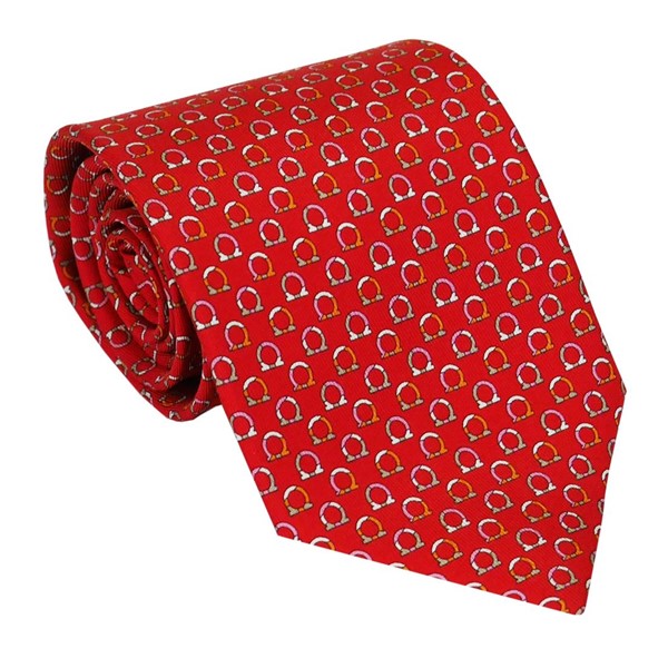 サルバトーレ フェラガモ salvatore ferrgamo ネクタイ レッド系 シルク100％ イタリー製 705651 ギフト プレゼント 贈答品 記念品