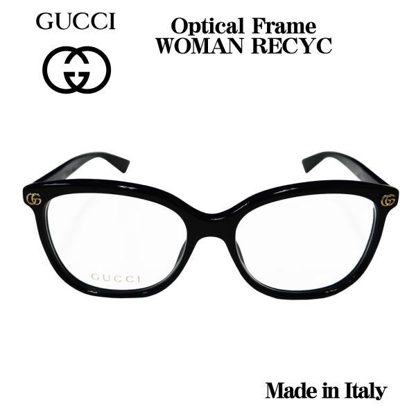 グッチ Optical Frame WOMAN RECYC ブラック BLACK TRANSPARENT GG18160-005-54 2025SS
