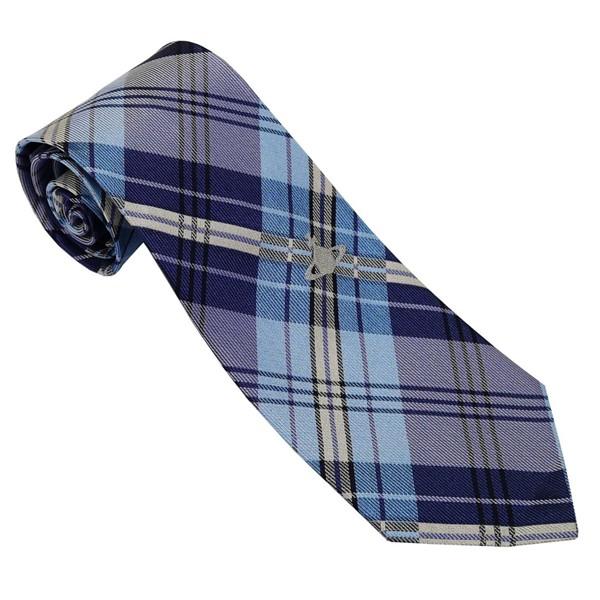 Vivienne Westwood ヴィヴィアン・ウェストウッド ネクタイ ライトブルー系 タータンチェック柄 イタリー製 シルク100％ AW25 81050004-W0196-K403-LIGHT BLUE ギフト プレゼント