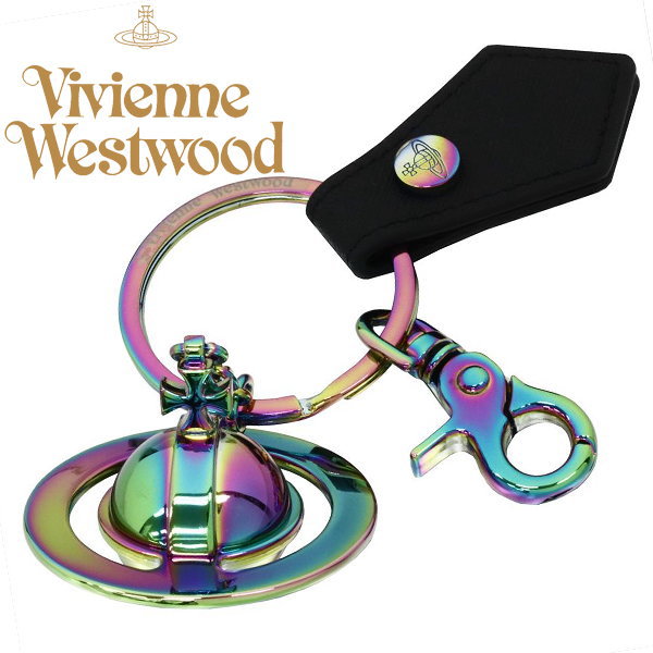 Vivienne Westwood キーリング オーロラ SAFFIANO 3D ORB 8203010OU-OM0009-N405 IRIDESCENT