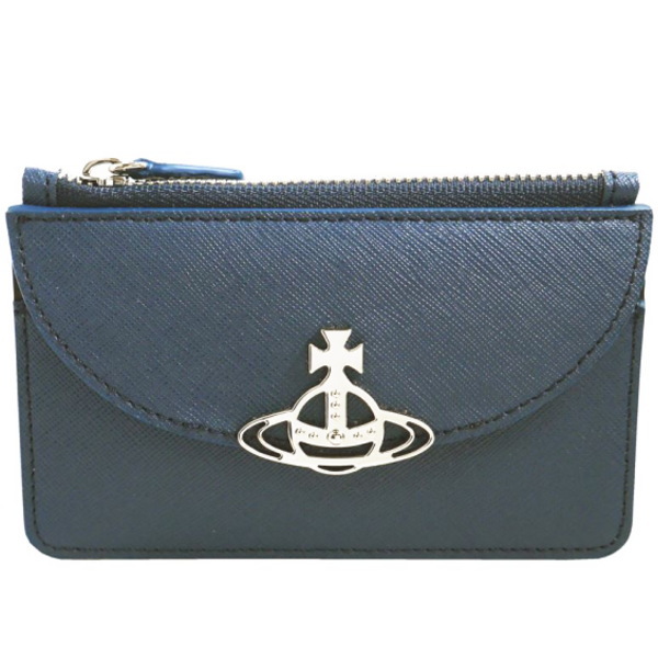 Vivienne Westwood ヴィヴィアン・ウエストウッド SAFFIANO カードケース ブルー 51110053-322372-k401 No-15 ギフト プレゼント 贈答品 誕生日祝い