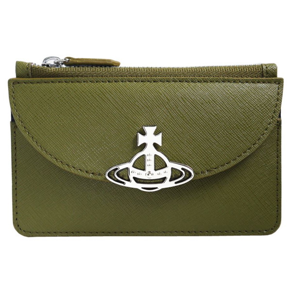 Vivienne Westwood ヴィヴィアン・ウエストウッド SAFFIANO カードケース グリーン51110053-322372-M403 No-15 ギフト プレゼント 贈答品 誕生日祝い