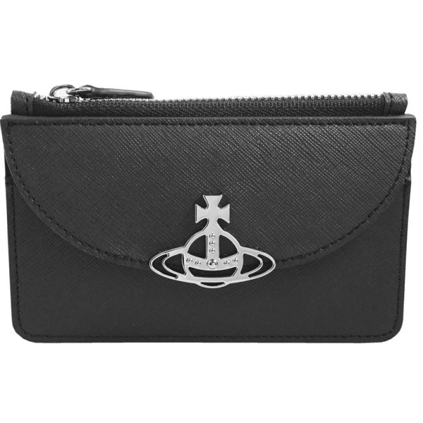 Vivienne Westwood ヴィヴィアン・ウエストウッド SAFFIANO カードケース ブラック51110053-322372-N402 No-15 ギフト プレゼント 贈答品 誕生日祝い