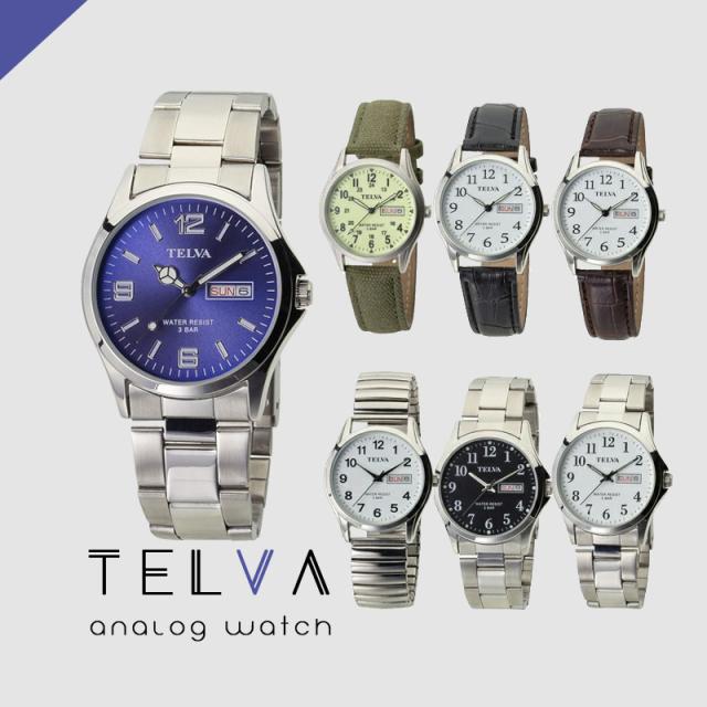 クレファー テルバ 腕時計 アナログウオッチ 日付 曜日 TE-AM176-WTS TE-AM177-WTS TE-AM178-BKS TE-AM178-WTS TE-AM179-WTS TE ...