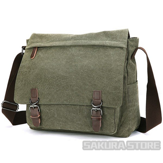 超目玉 メッセンジャーバッグ ショルダーバッグ 上質キャンバス 帆布