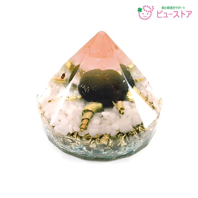 愛の勇気 ダイヤモンド型オルゴナイト ボヘミアオルゴナイト ハンドメイド 手作り オルゴンエネルギー 電磁波対策 送料無料