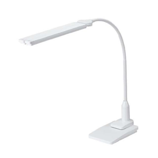 \三太郎ポイント5倍／ ヤザワ LEDクランプスタンドライト 昼光色 調光 LED2灯 デスクライト ホワイト SDCCL13D01WH 送料 ...