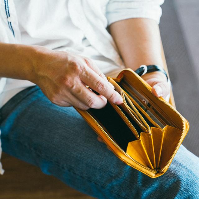 長財布 レディース 本革 ラウンドファスナー イタリアンレザー 外