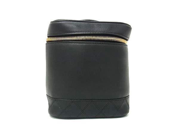 CHANEL シャネル バニティバッグ ビコローレ ブラック レザー レディース ココマーク マトラッセ【本物保証】