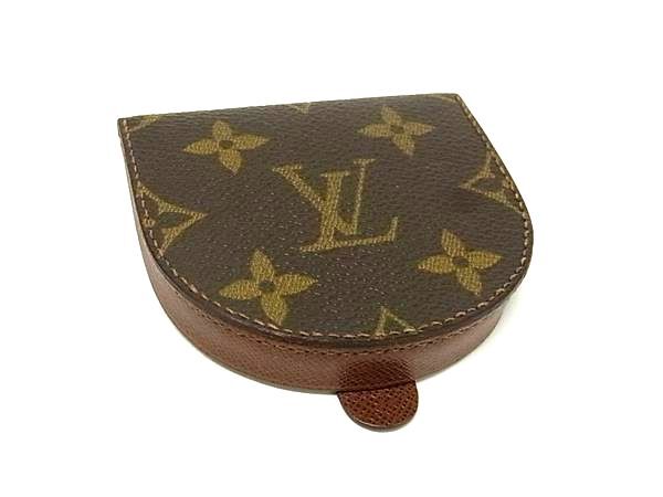 LOUIS VUITTON ルイヴィトン ケース モノグラム ポルトモネ キュベット M61960 ブラウン PVC レザー ユニセックス 美品【本物保証】