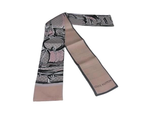 LOUIS VUITTON ルイヴィトン スカーフ バンドー M73965 マルチカラー シルク100% レディース リボンスカーフ 超美品【本物保証】