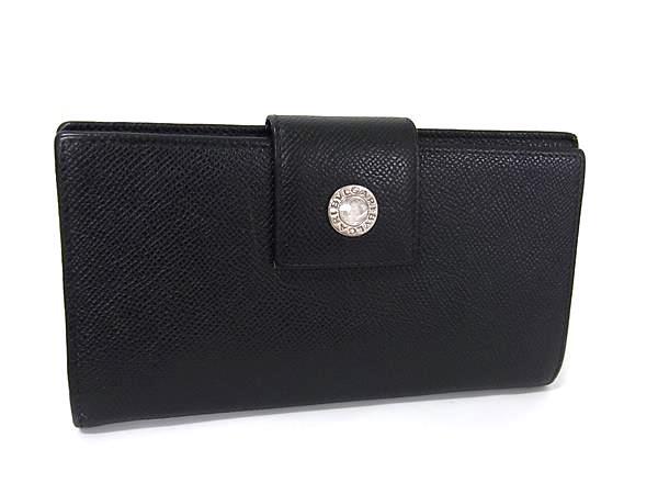 BVLGARI ブルガリ 財布 ブルガリブルガリ クラシコ 29732 ブラック レザー ユニセックス 二つ折り 長財布【本物保証】