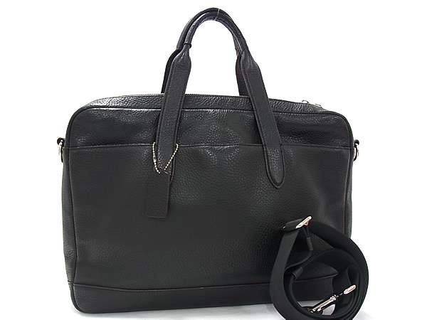 COACH コーチ ビジネスバッグ ハミルトン F11319 ブラック レザー メンズ 2WAY 美品【本物保証】