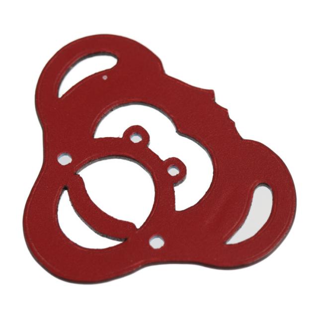 超美品 HERMES エルメス シューズアクセサリー サル プティ アッシュ その他ファッション雑貨 H1064328 ヴォースイフト ヴォーエプソン ボルドー系 ライトブルー系 モンキー 猿モチーフ【本物保証】