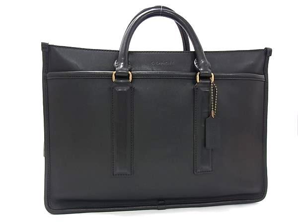 COACH コーチ ビジネスバッグ レガシー 70723 ブラック レザー メンズ【本物保証】