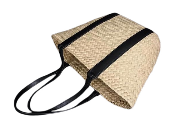 新品未使用展示品 COACH コーチ ハンドバッグ CQ788 ナチュラル ストロー、リファインドカーフレザー かごバッグ【本物保証】