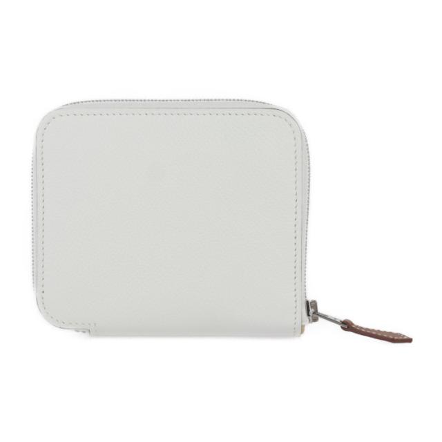 新品未使用展示品 エルメス アザップ コンパクト シルクイン ケース エバーカラー シルク 白 ラウンドジップ【本物保証】