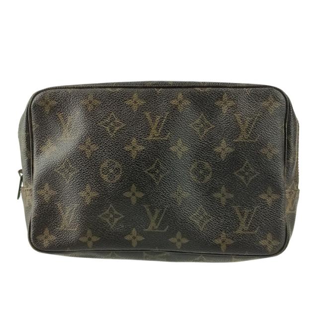 LOUIS VUITTON ルイヴィトン セカンドバッグ モノグラム トゥルース トワレット23 M47524 ブラウン PVC レザー ユニセックス ヴィンテージ ベタなし【本物保証】