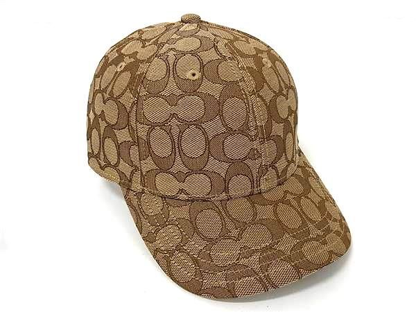 COACH コーチ ベースボールキャップ シグネチャー 4855 ブラウン コットン×ポリエステル ユニセックス 超美品【本物保証】