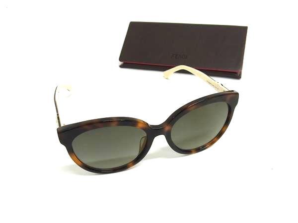 FENDI フェンディ サングラス FF 0268/F/S ブラウン クリアブルー プラスチック ユニセックス 美品【本物保証】