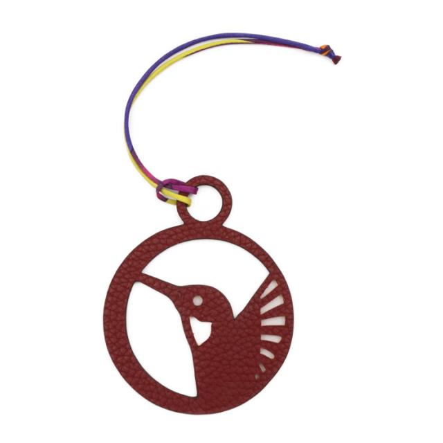 新品未使用展示品 エルメス チャーム ハチドリ プティアッシュ トゴ ヴォーエプソン シルク ブラウン系 イエロー系【本物保証】