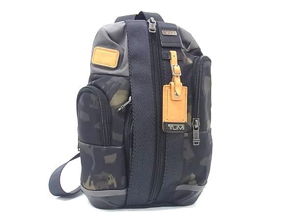 TUMI トゥミ ボディバッグ アルファ ブラヴォ モントレー スリング クロスボディ 222318GC2 グレー マルチカラー ナイロン レザー メンズ 迷彩 カモフラージュ 美品【本物保証】