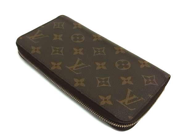 LOUIS VUITTON ルイヴィトン 財布 ジッピーウォレット M42616 ブラウン モノグラム ユニセックス ゴールド金具【本物保証】