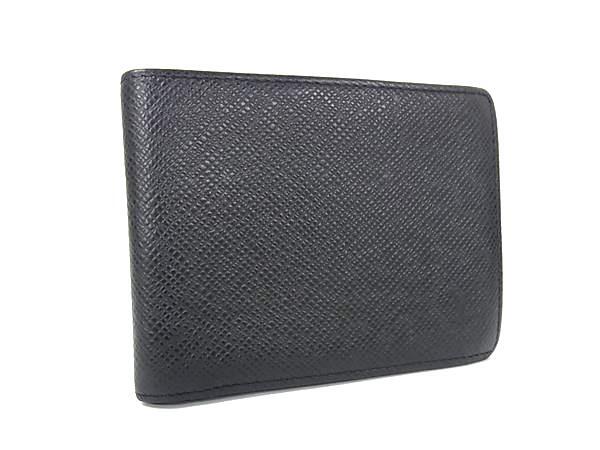 美品 LOUIS VUITTON ルイヴィトン 二つ折り 財布 ポルトビエ 6カルト クレディ M30482 アルドワーズ ブラック タイガ メンズ【本物保証】