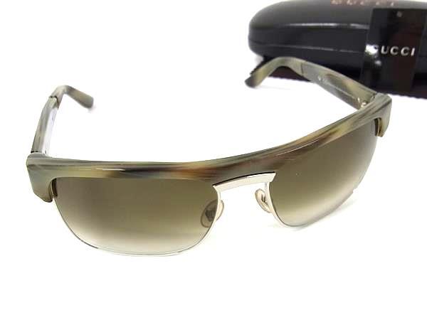 GUCCI グッチ サングラス GG1596/S グレー系 ブラウングラデーション プラスチック ユニセックス 美品【本物保証】