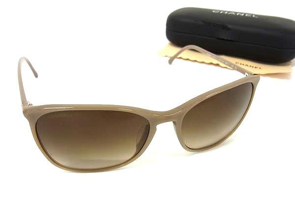 CHANEL シャネル アイウェア サングラス 5277-A グレージュ系 プラスチック レディース 58□17 140【本物保証】