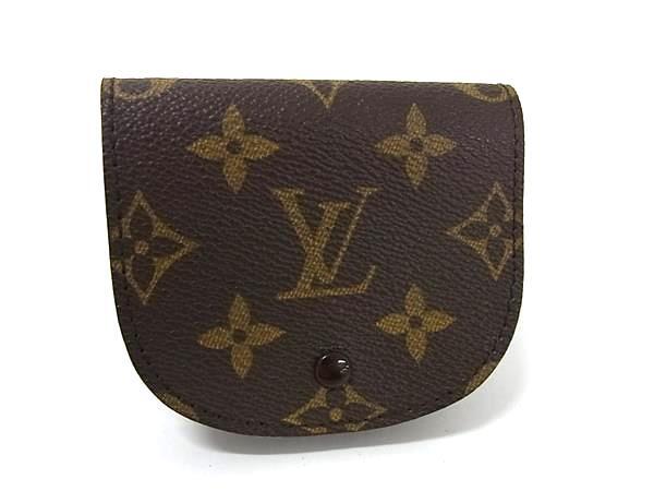 LOUIS VUITTON ルイヴィトン ケース モノグラム ポルトモネ グゼ M61970 ブラウン系 PVC レザー ユニセックス 美品【本物保証】