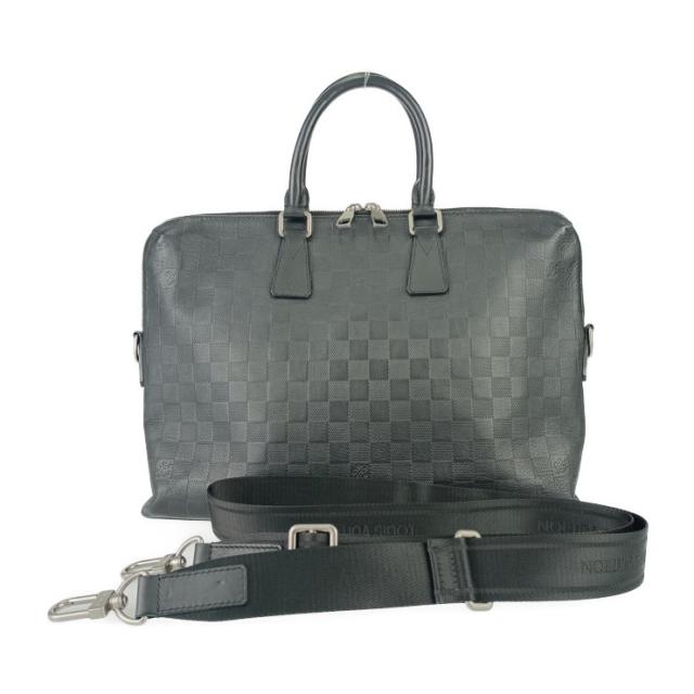 LOUIS VUITTON ルイヴィトン ビジネスバッグ PDJ ポルトドキュマンジュール N41248 オニキス シルバー金具 ダミエアンフィニ メンズ 2WAY ブリーフケース ショルダーバッグ【本物保証】