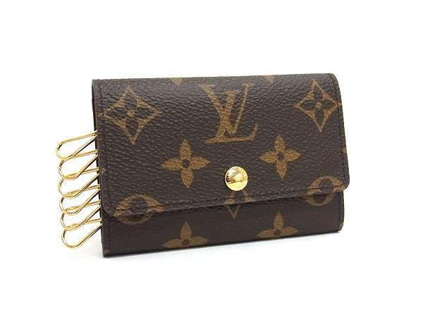 LOUIS VUITTON ルイヴィトン キーケース モノグラム ミュルティクレ6 M62630 ブラウン PVC レザー ユニセックス 6連 超美品【本物保証】