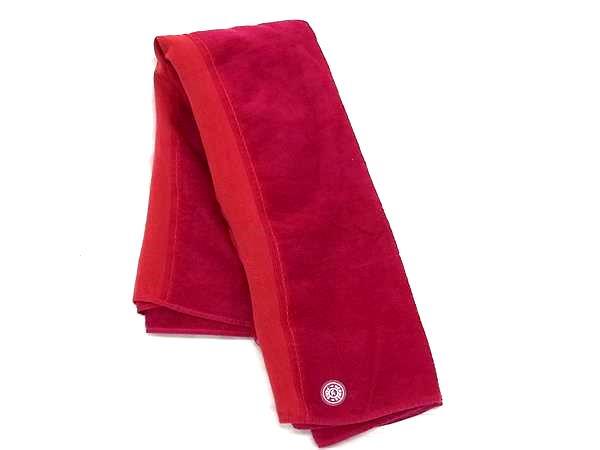 HERMES エルメス タオル ビーチタオル - ワインレッド系 コットン100％ ユニセックス ロゴ 大判 フリンジ 美品【本物保証】