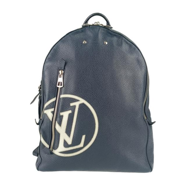 LOUIS VUITTON ルイヴィトン リュックサック LVサークル アルマンド M53442 ダークネイビー シルバー金具 トリヨンカーフレザー メンズ バックパック【本物保証】