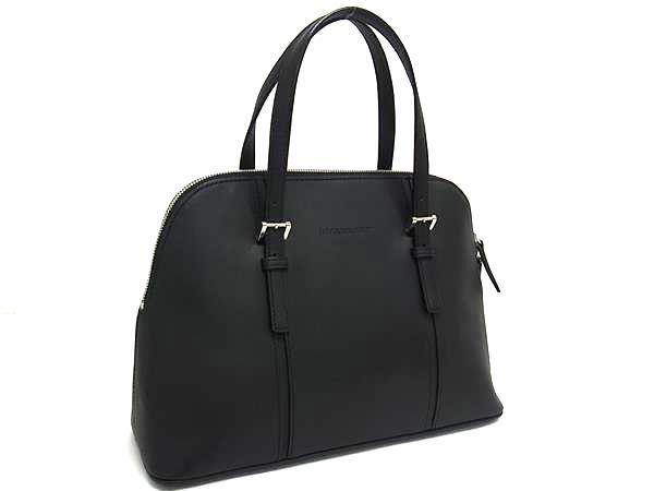 BURBERRY バーバリー バッグ ハンドバッグ - ブラック レザー レディース シルバー金具 美品【本物保証】