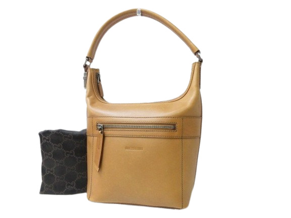 美品 GUCCI グッチ ハンドバッグ - 001 4299 ライトブラウン レザー レディース【本物保証】
