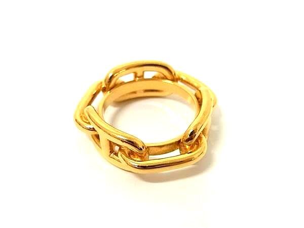 HERMES エルメス スカーフリング ルカデ シェーヌダンクル ゴールド メタル レディース【本物保証】