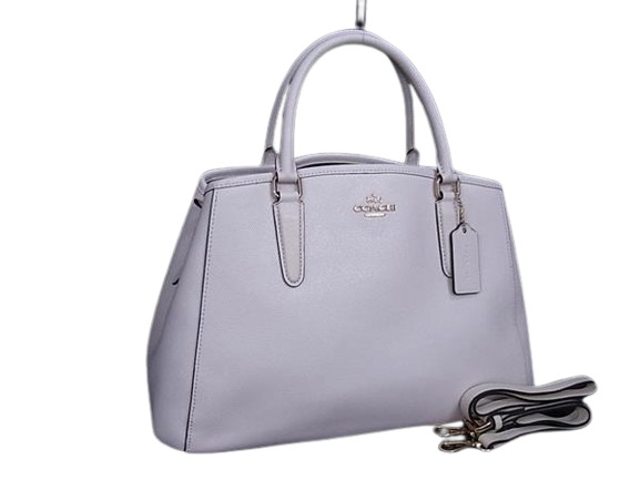 COACH コーチ ハンドバッグ スモール マーゴット キャリーオール F57527 チョーク レザー レディース 2WAY【本物保証】