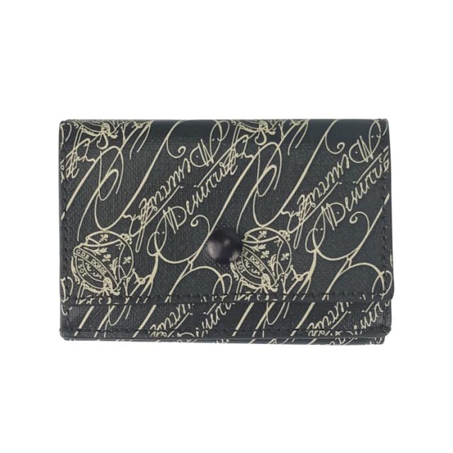 Berluti ベルルッティ 三つ折り財布 アカジュー トワル マルブフ - ダークブラウン プリントキャンバス レザー メンズ 新古未使用展示品【本物保証】