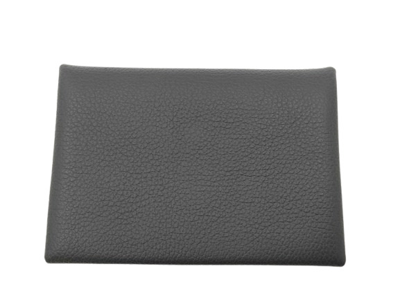 超美品 HERMES エルメス カードケース カルヴィ デュオ - グリミスティ シェブルミゾル ユニセックス ケース W刻印 シルバー金具【本物保証】