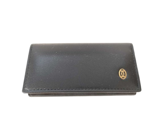 超美品 Cartier カルティエ キーケース パシャライン 4連キーケース L3000203 ブラック ゴールド金具 レザー ユニセックス【本物保証】