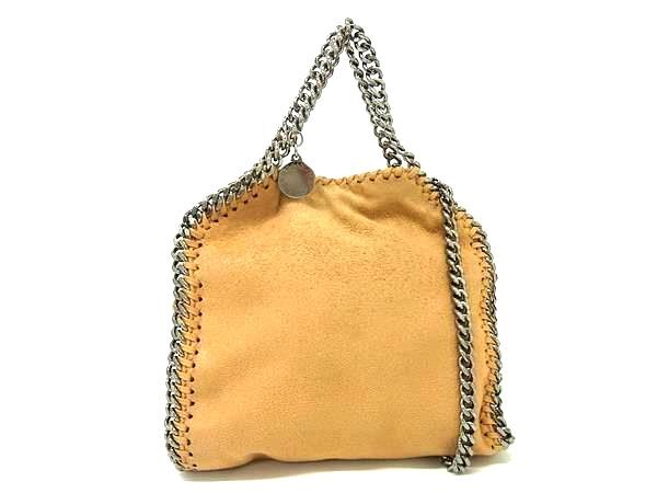 STELLA McCARTNEY ステラ マッカートニー ハンドバッグ ファラベラ タイニー トートバッグ 391698 W9132 ブラウン系 エコレザー レディース 2WAY ショルダーバッグ シルバー金具【本物保証】