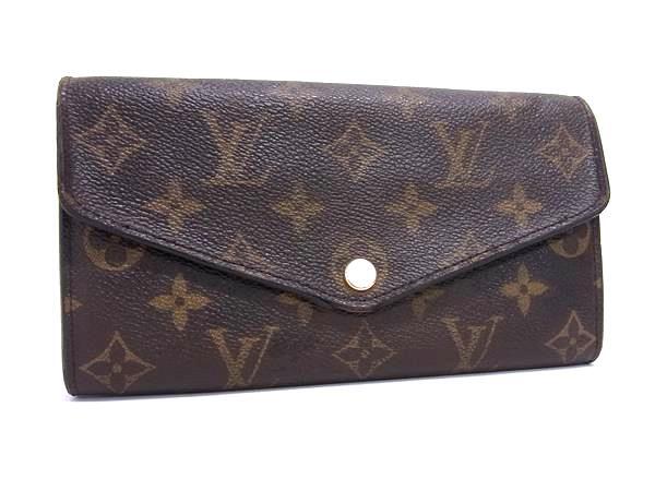 LOUIS VUITTON ルイヴィトン 長財布 モノグラム ポルトフォイユ サラ M60531 ブラウン PVC レザー ユニセックス 二つ折り財布 ゴールド金具【本物保証】