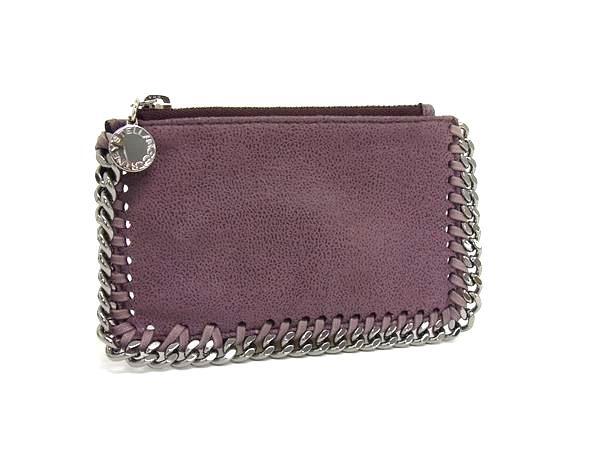 STELLA McCARTNEY ステラ マッカートニー ケース ファラベラ フラグメントケース 422364 パープル系 エコレザー ユニセックス シルバーカードケース シルバー金具【本物保証】