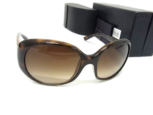 PRADA プラダ サングラス - SPR 26O ブラウン プラスチック ユニセックス べっ甲調 美品【本物保証】