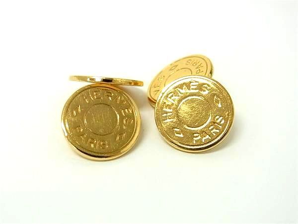 HERMES エルメス カフス セリエ - ゴールド メタル メンズ【本物保証】