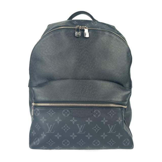 超美品 LOUIS VUITTON ルイ ヴィトン リュックサック ディスカバリー･バックパック M30230 ブラック グレー シルバー金具 タイガ･レザー モノグラム･エクリプス キャンバス メンズ タイガラマ【本物保証】