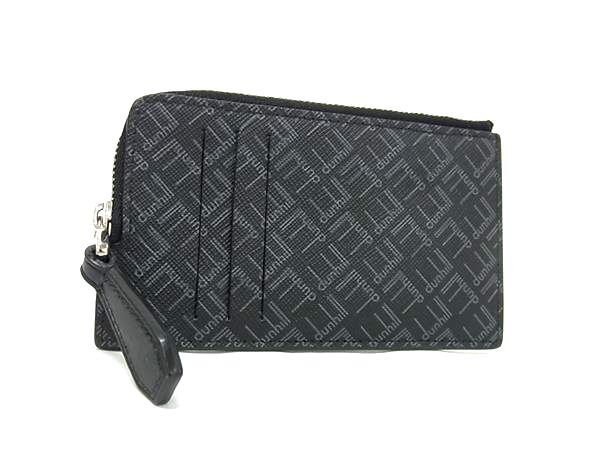 dunhill ダンヒル ケース シグネチャー フラグメントケース - ブラック系 PVC レザー メンズ シルバー金具 超美品【本物保証】